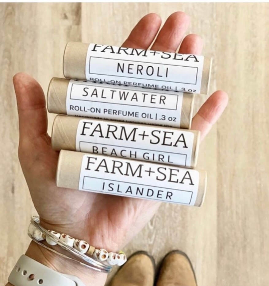 Farm + Sea roll on perfume bath and candle company New England gift ...