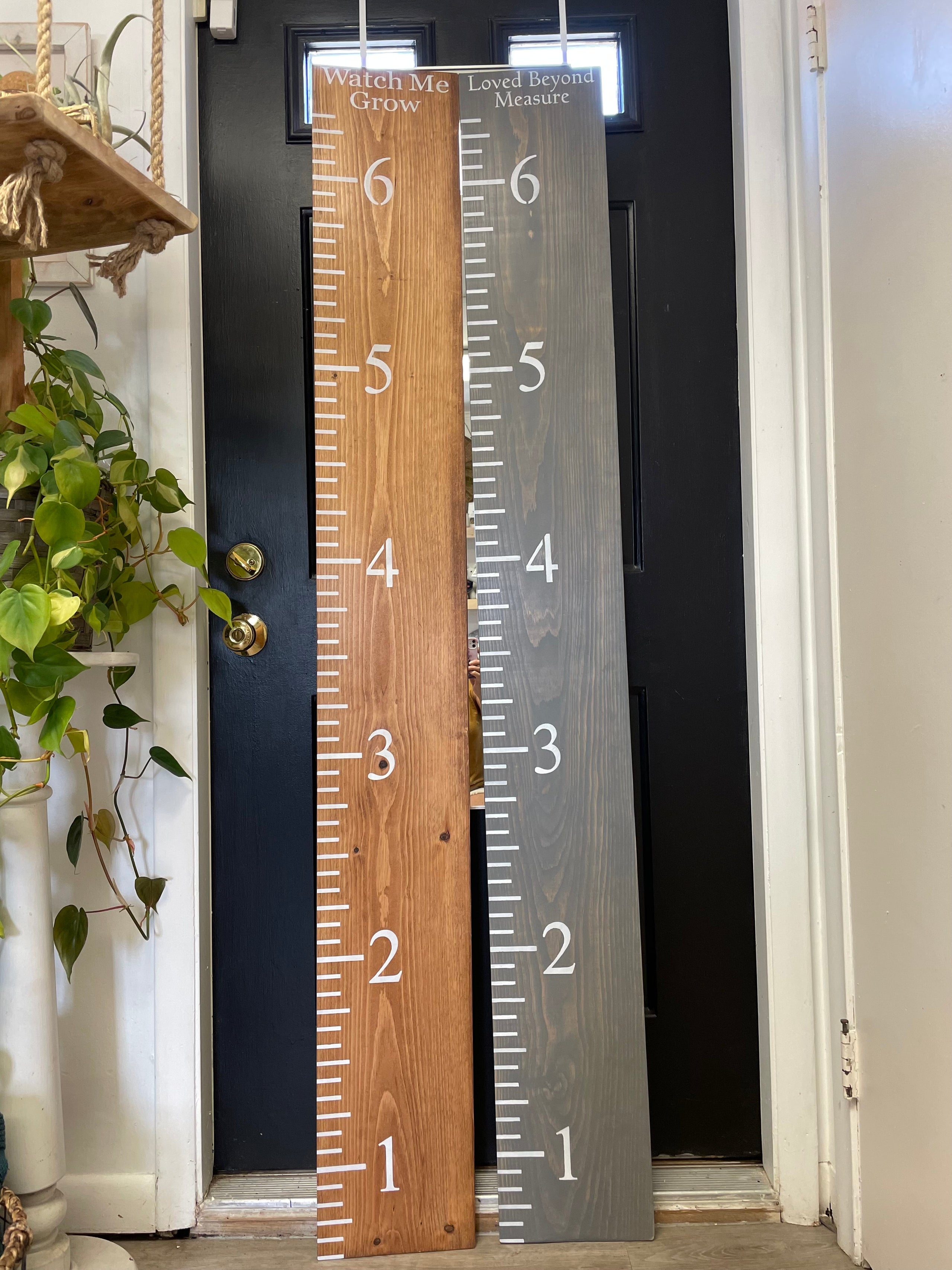 Custom baby / child name wood growth rulers | Feather & Bloom ...